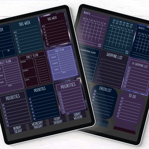 Digital Widget Stickers | Dark Mode Galaxy Theme Stickers | Goodnote ...