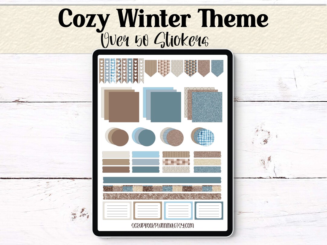 Functional Digital Stickers Cozy Winter Theme Digital Stickers Goodnote ...