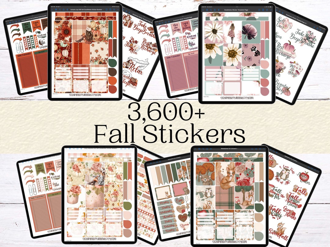 Fall Digital Planner Stickers: Autumn Joy, Cozy Autumn (goodnotes, Ipad ...