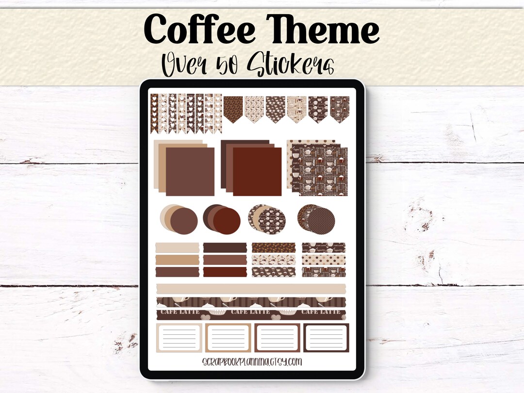Functional Digital Stickers Coffee Theme Digital Stickers Goodnote ...