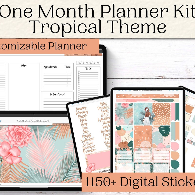 Tropical Planner - Etsy