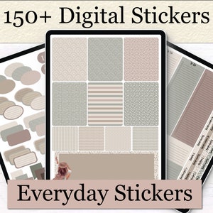 Digital Sticker Pack | Functional Everyday Stickers | Boho Neutral ...