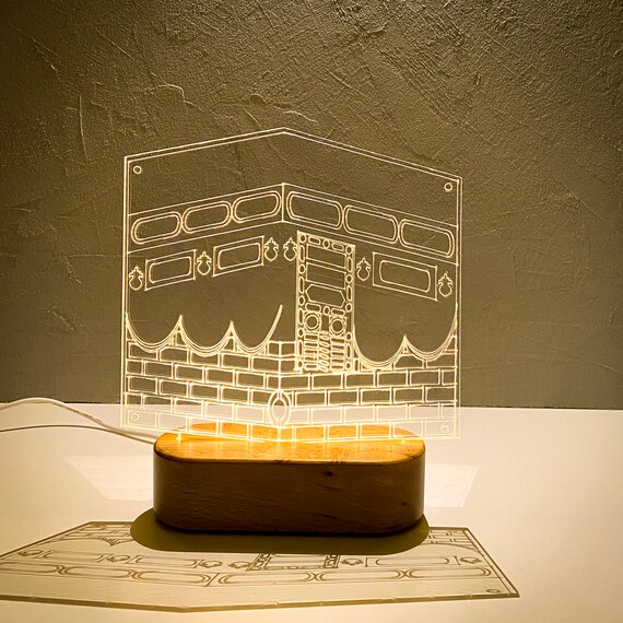 Islamic Nightlight LED Kaaba Mecca Personalized Acrylic Led | Etsy