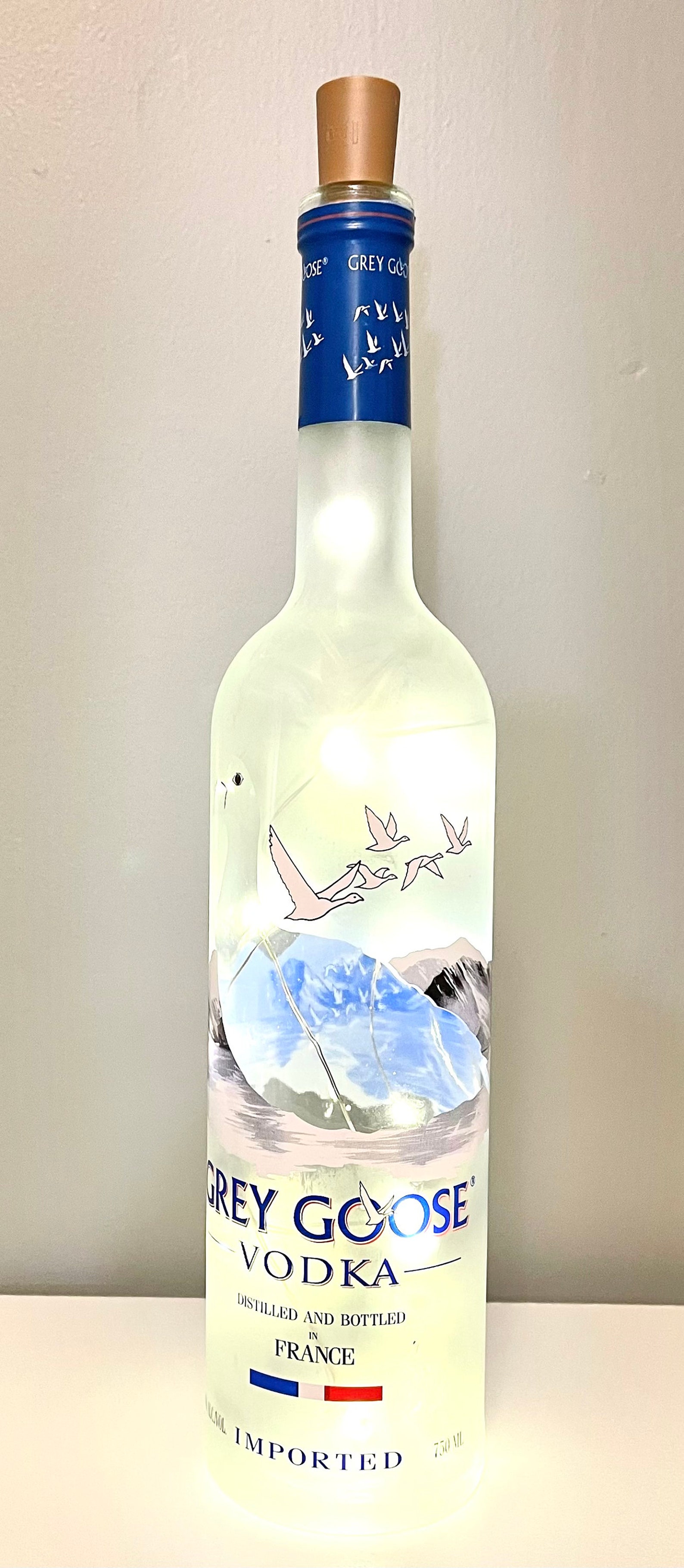 Grey Goose Lighted Bottle, Bar Decoration Recycled Bottle Vodka Lover ...