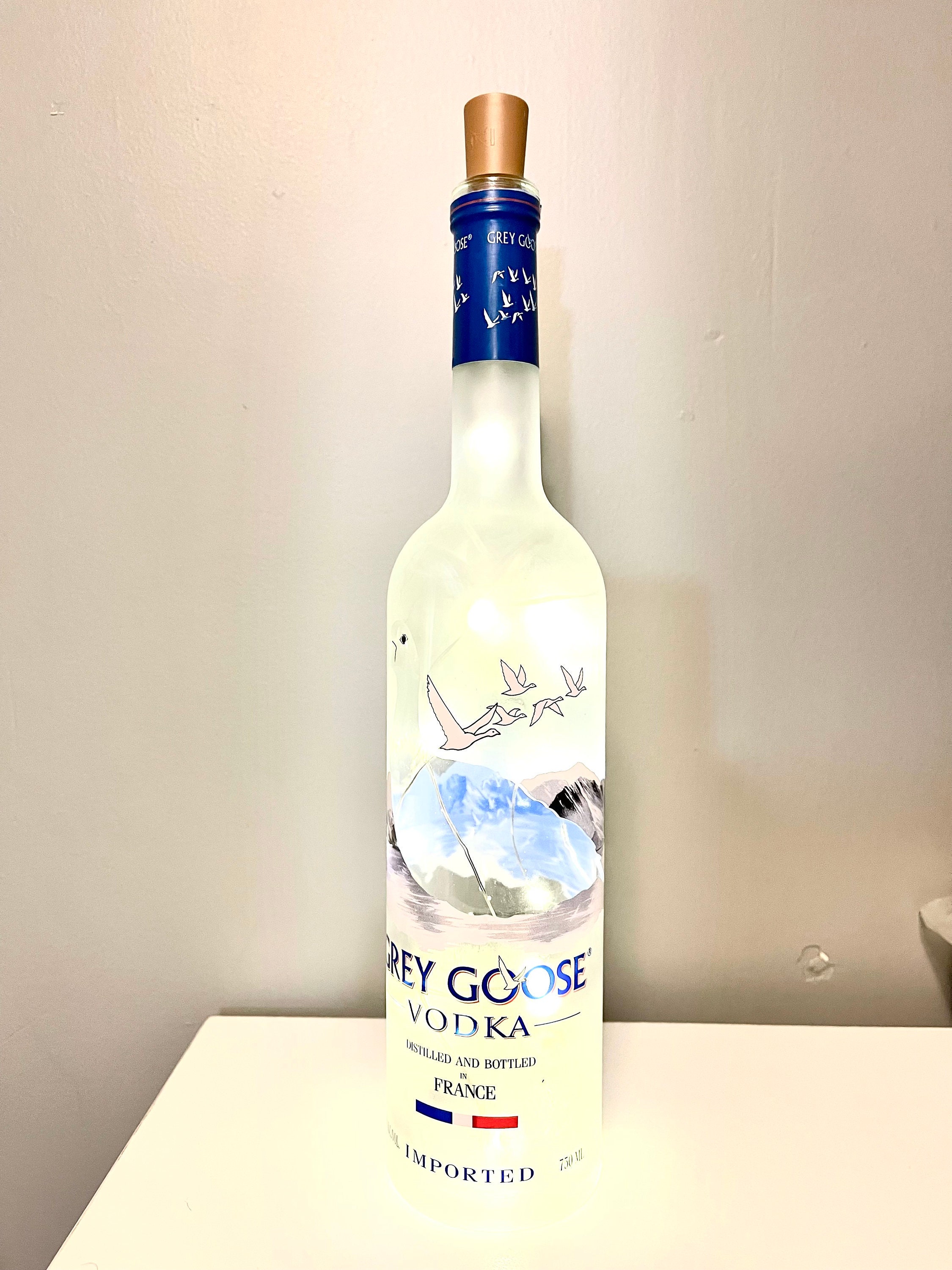 Grey Goose Lighted Bottle, Bar Decoration Recycled Bottle Vodka Lover ...