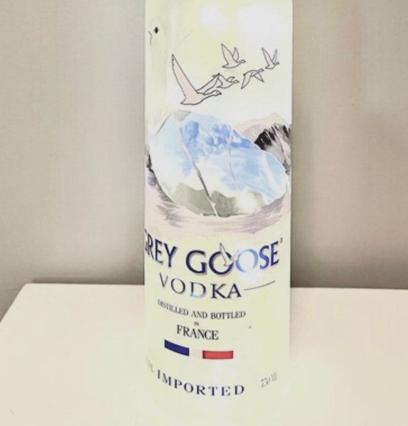 Grey Goose; Lighted Bottle, Bar Decoration; Recycled Bottle; Vodka ...