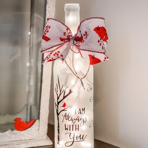 Cardinal PLUG-IN Lighted Wine Bottle Memorial Gift Holiday - Etsy