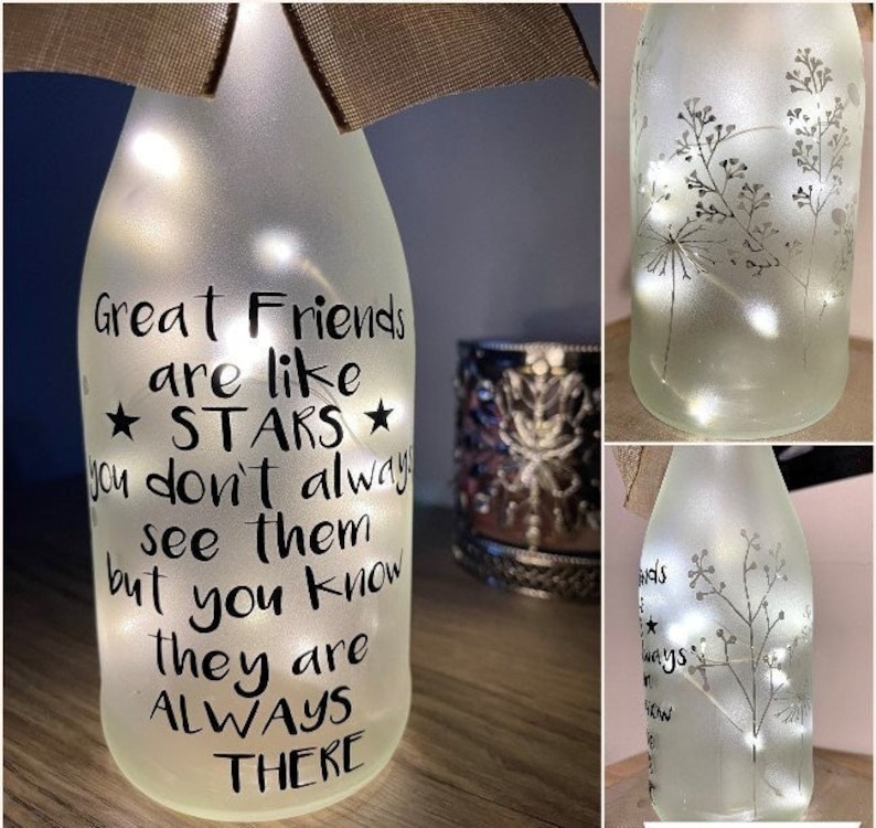 BEST FRIEND Lighted Wine Bottle Friendship Gifts Gifts for - Etsy