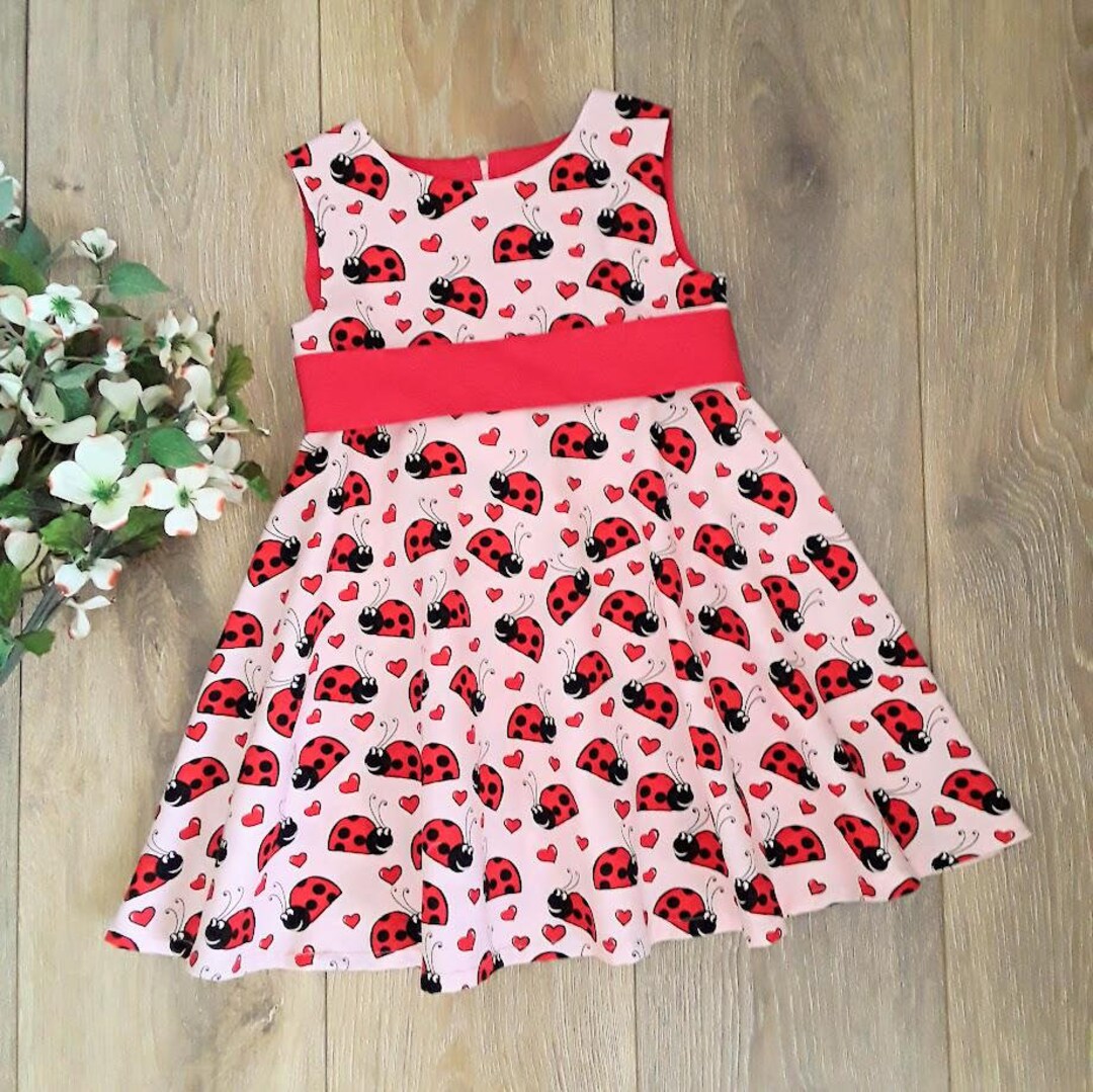 Pink Ladybug Dress | Lovebug Dress | Back to School Dress | Valentine ...