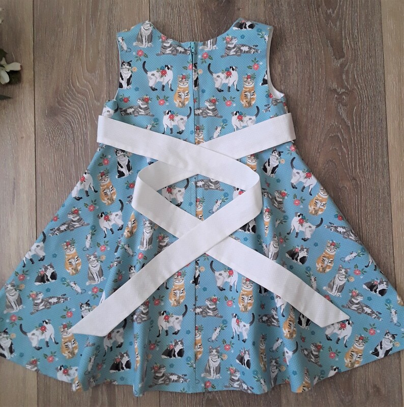 Cats Posing With Flowers Dress | Girls Dress With Cats | Girls Cat ...