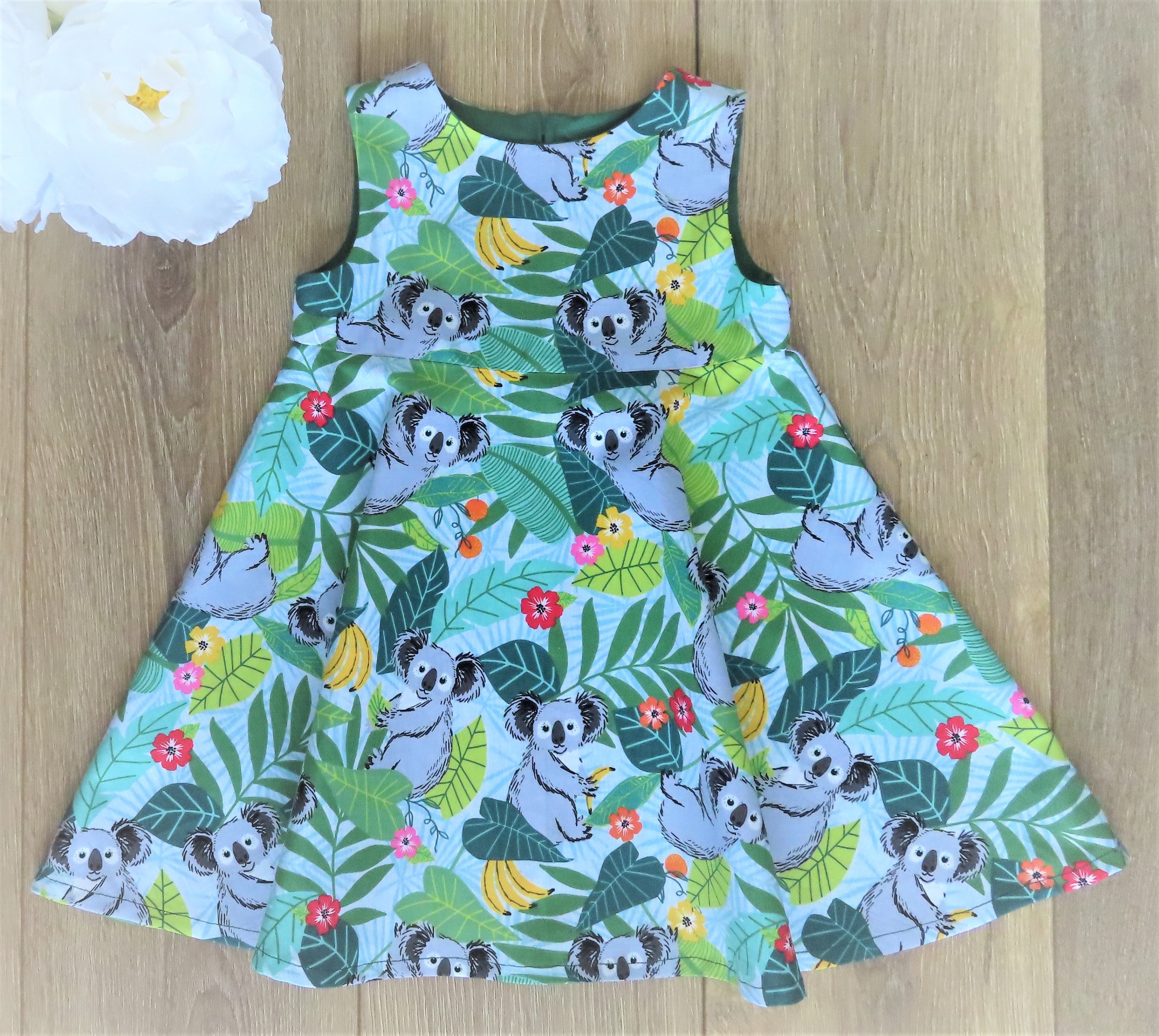 Tropical Koalas Girl's Koala Dress - Etsy
