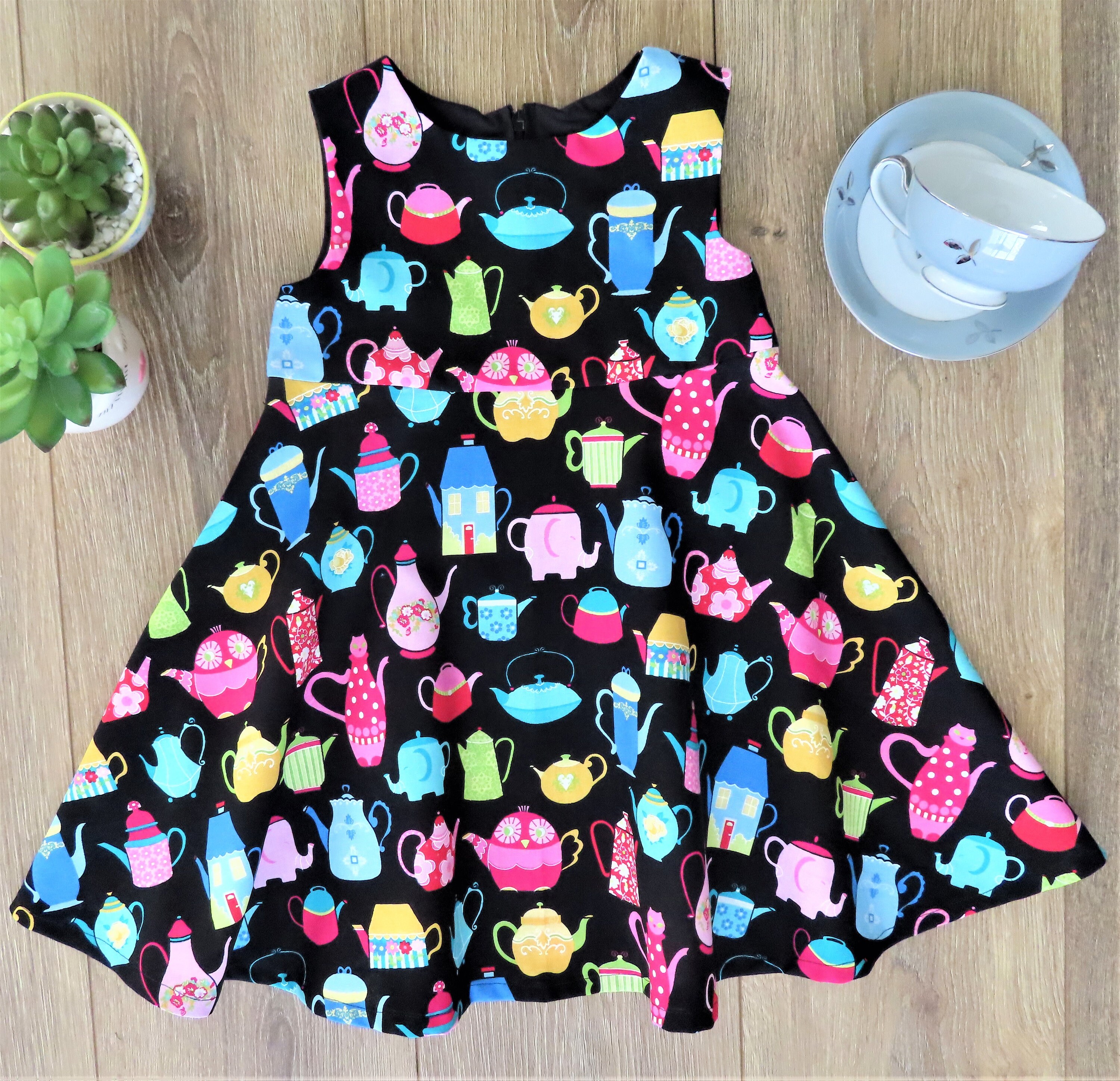 It's a Tea Party Dress | Teapots Dress | Girl's Tea Party Dress | Ready ...