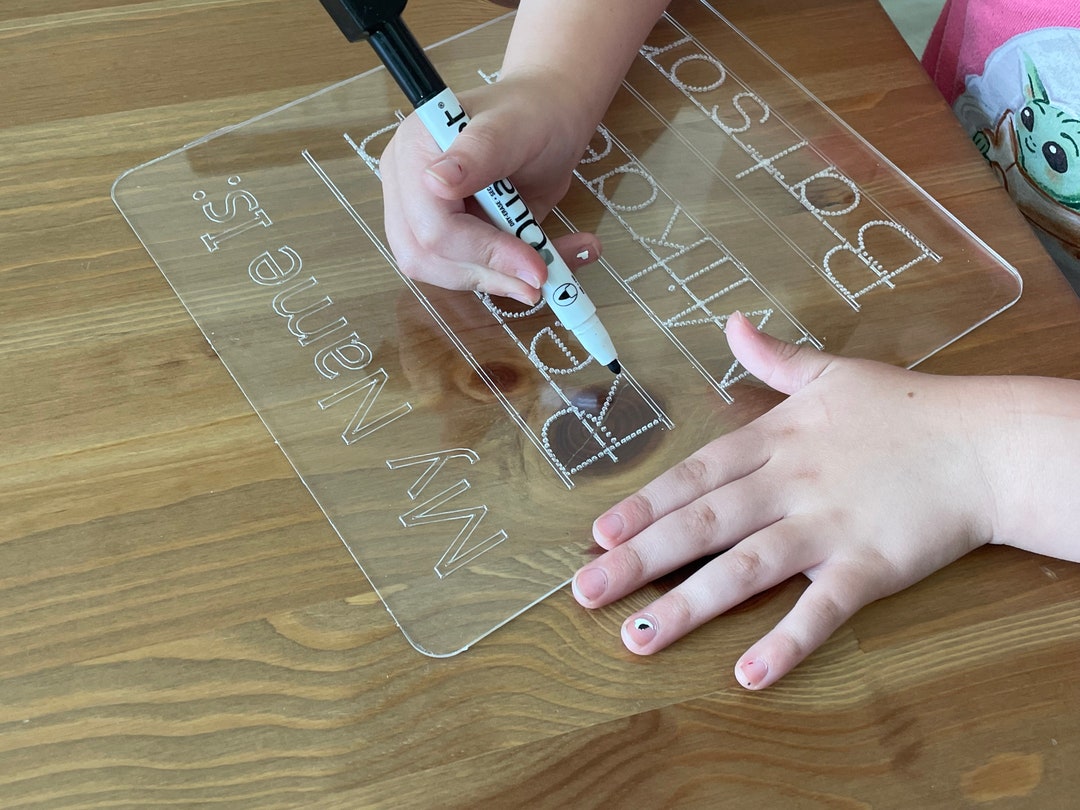 Name Tracing Board, Dry Erase Learning Board, Reusable, Letter Tracing ...