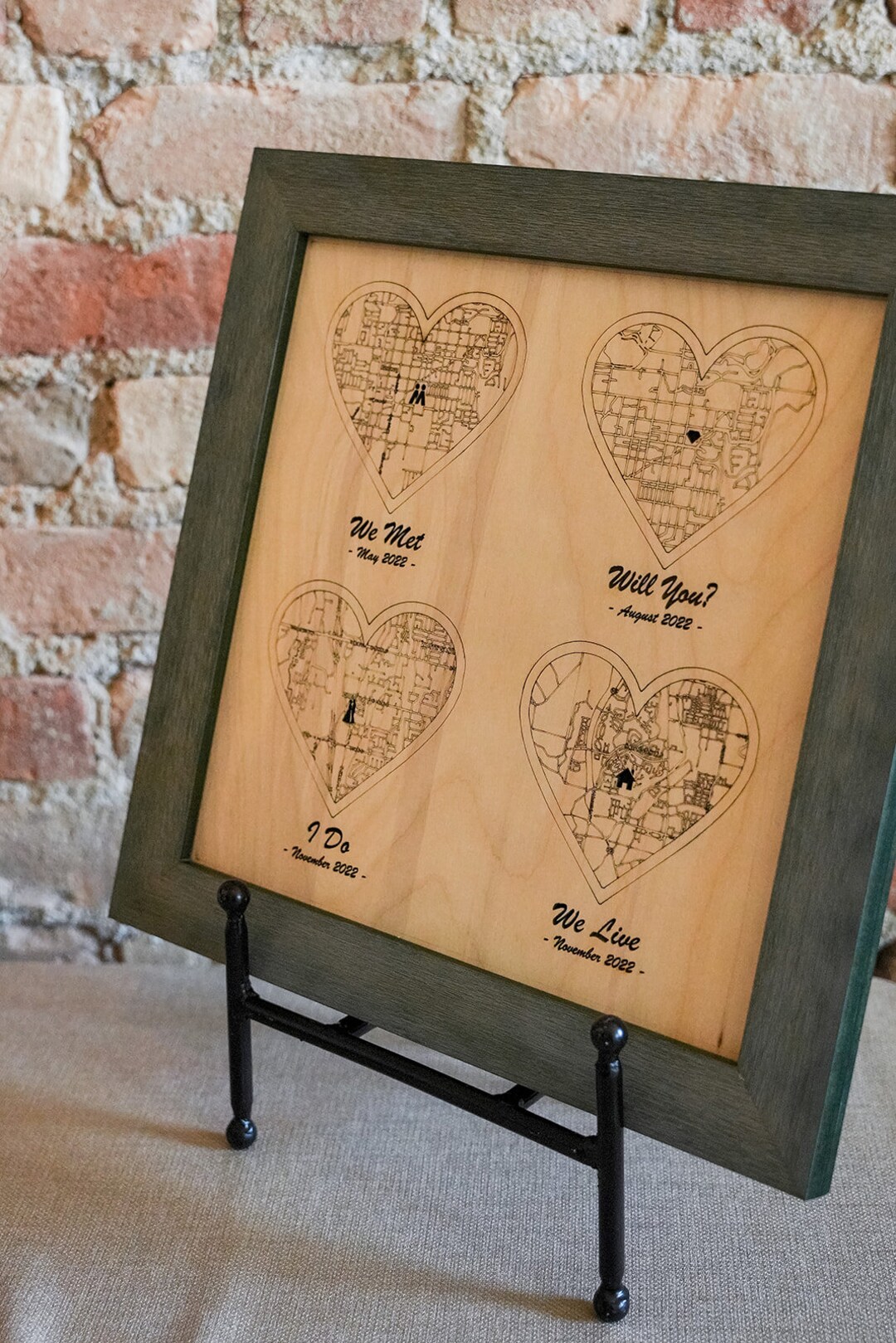 Custom Our First Date Map, Story of Us Map, Anniversary Gift ...