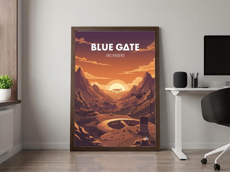 Blue Gate Arc Raiders Map Travel Print | Wall Art | Gift Gamer Present ...