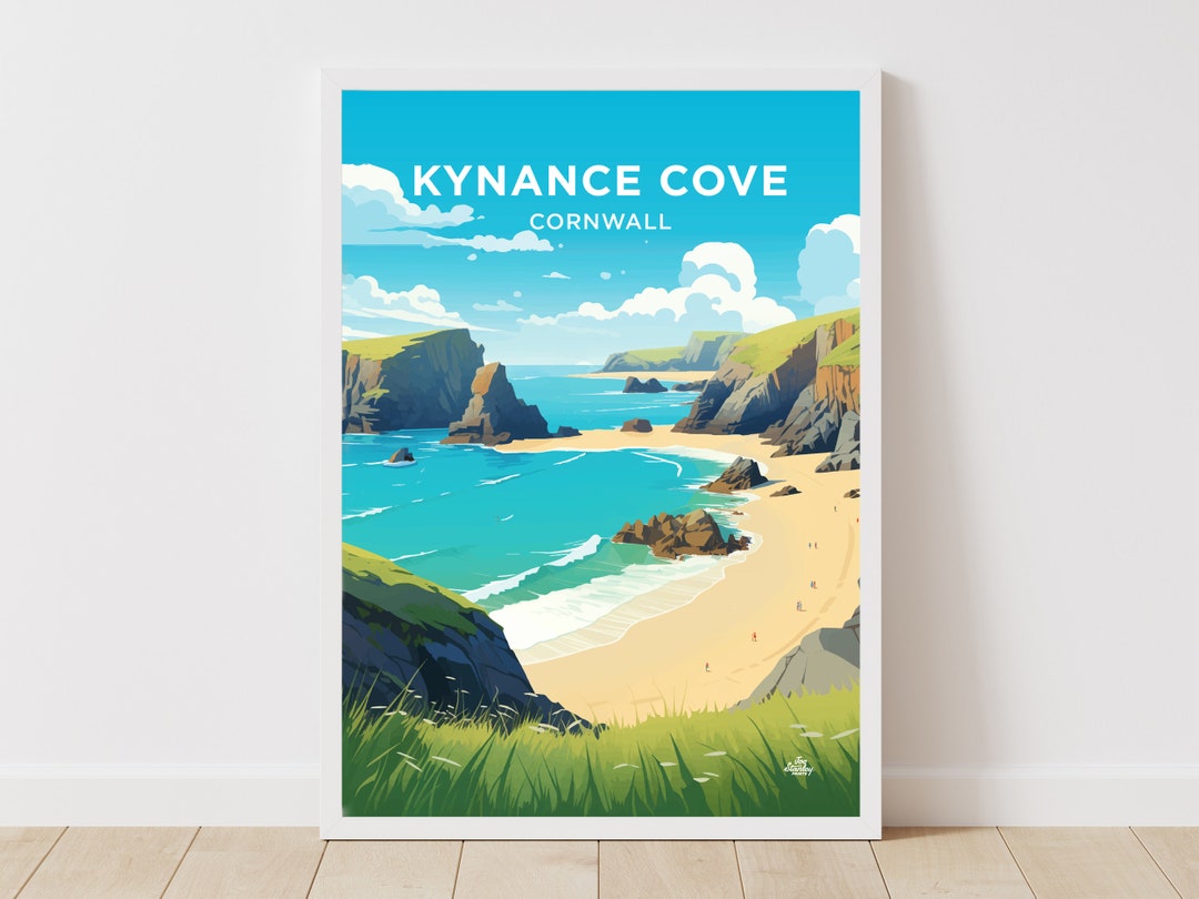 Kynance Cove Travel Print | Wall Art | Kynance Cove Cornwall Wall ...