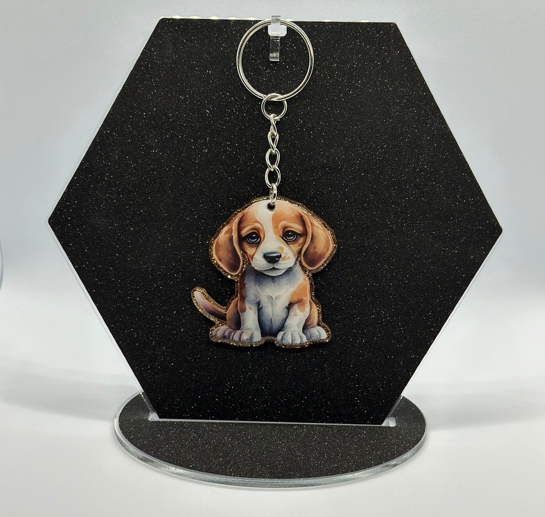 Beagle, Acrylic Puppy Keychain, Gifts for Animal Lovers, Dog, Pet, Car ...