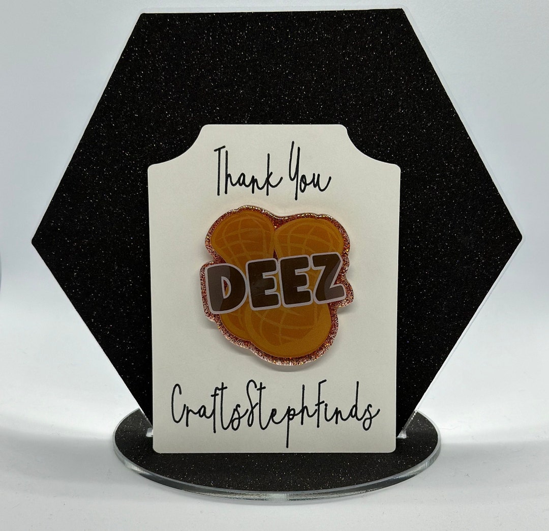 Deez Nuts, Peanuts, Funny Badges, Interchangeable Badge Topper, ID ...