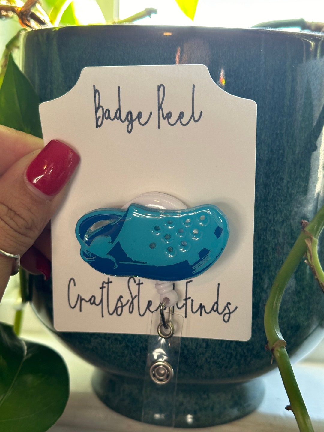 Blue Croc Badge Reel - Etsy