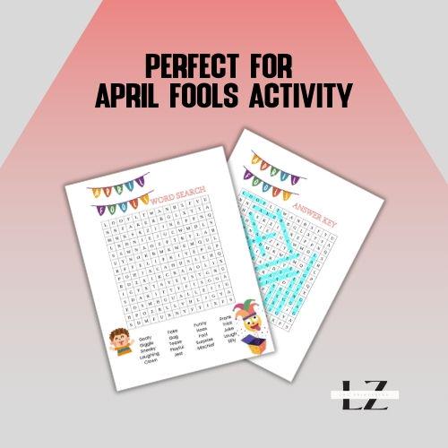 April Fools Word Search Printable for Kids – Fun Classroom Activity ...