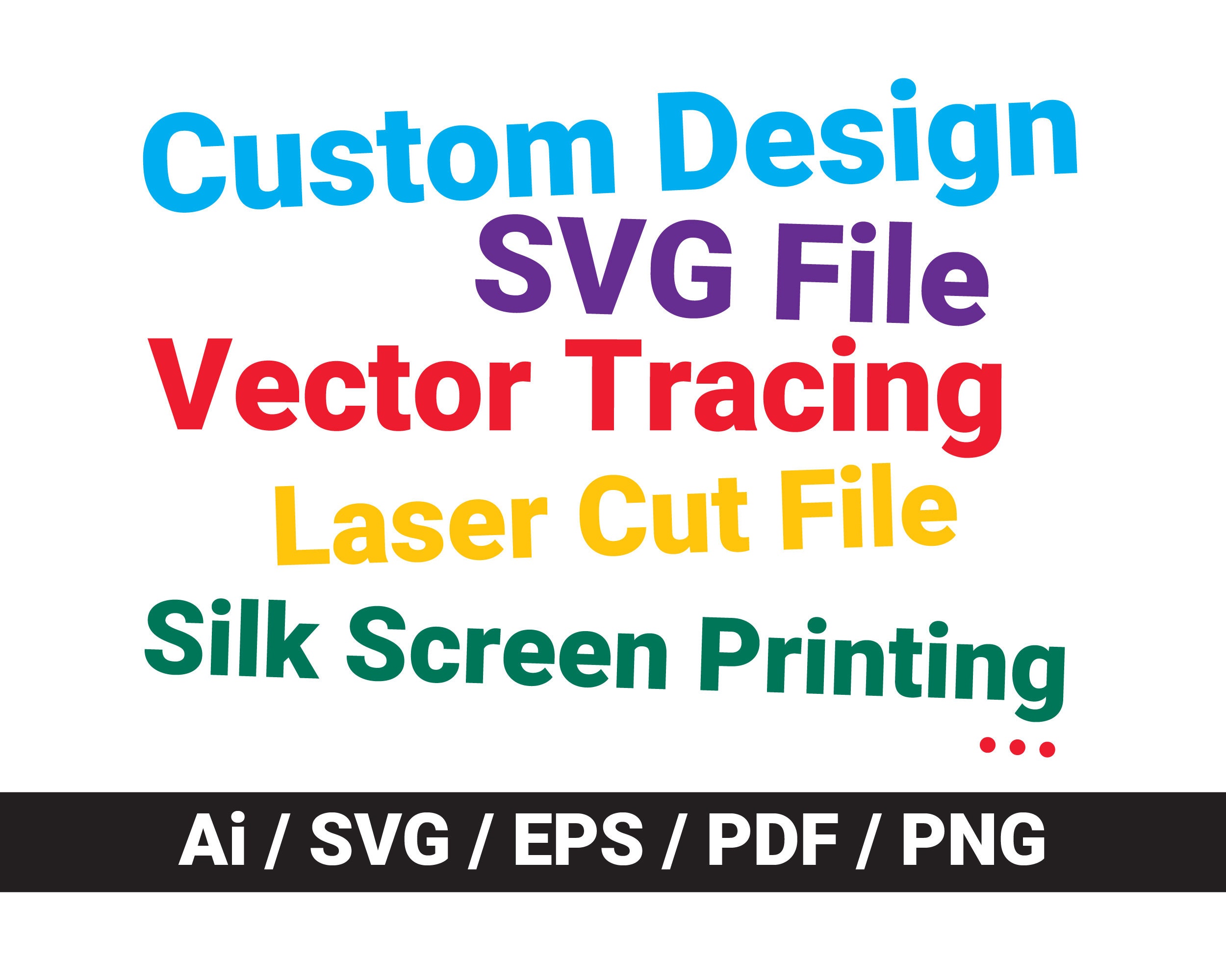 SVG File Vector Tracing Screen Printing Custom Design - Etsy