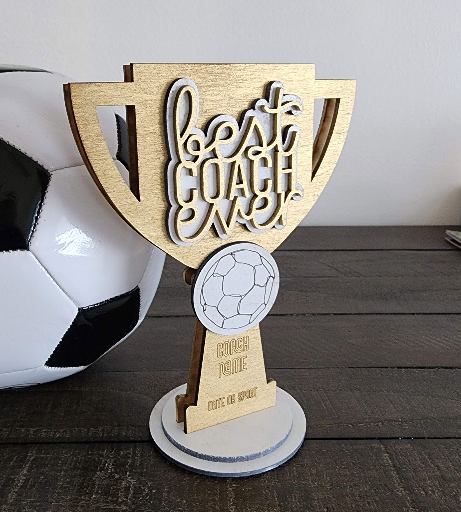 Laser SVG Cut File Soccer Coach Award // Sports Trophy // Coach Teacher ...
