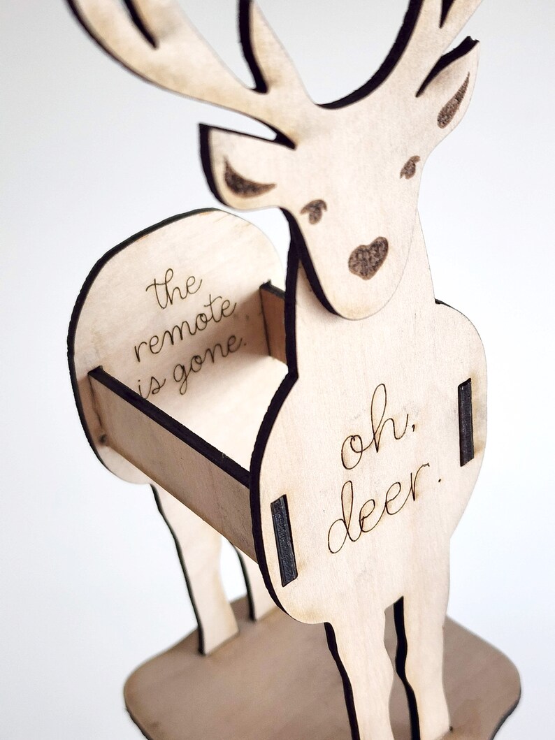 Remote Control Holder Laser SVG Cut File // Deer Buck - Etsy