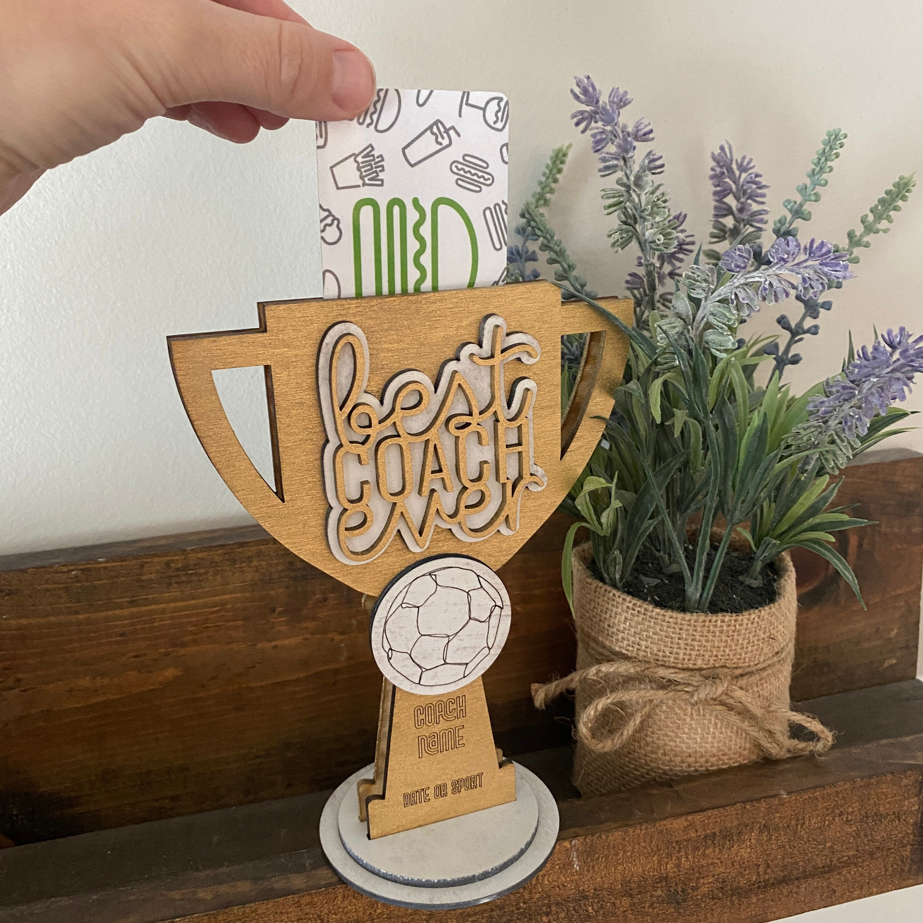 Laser SVG Cut File Soccer Coach Award // Sports Trophy // Coach Teacher ...