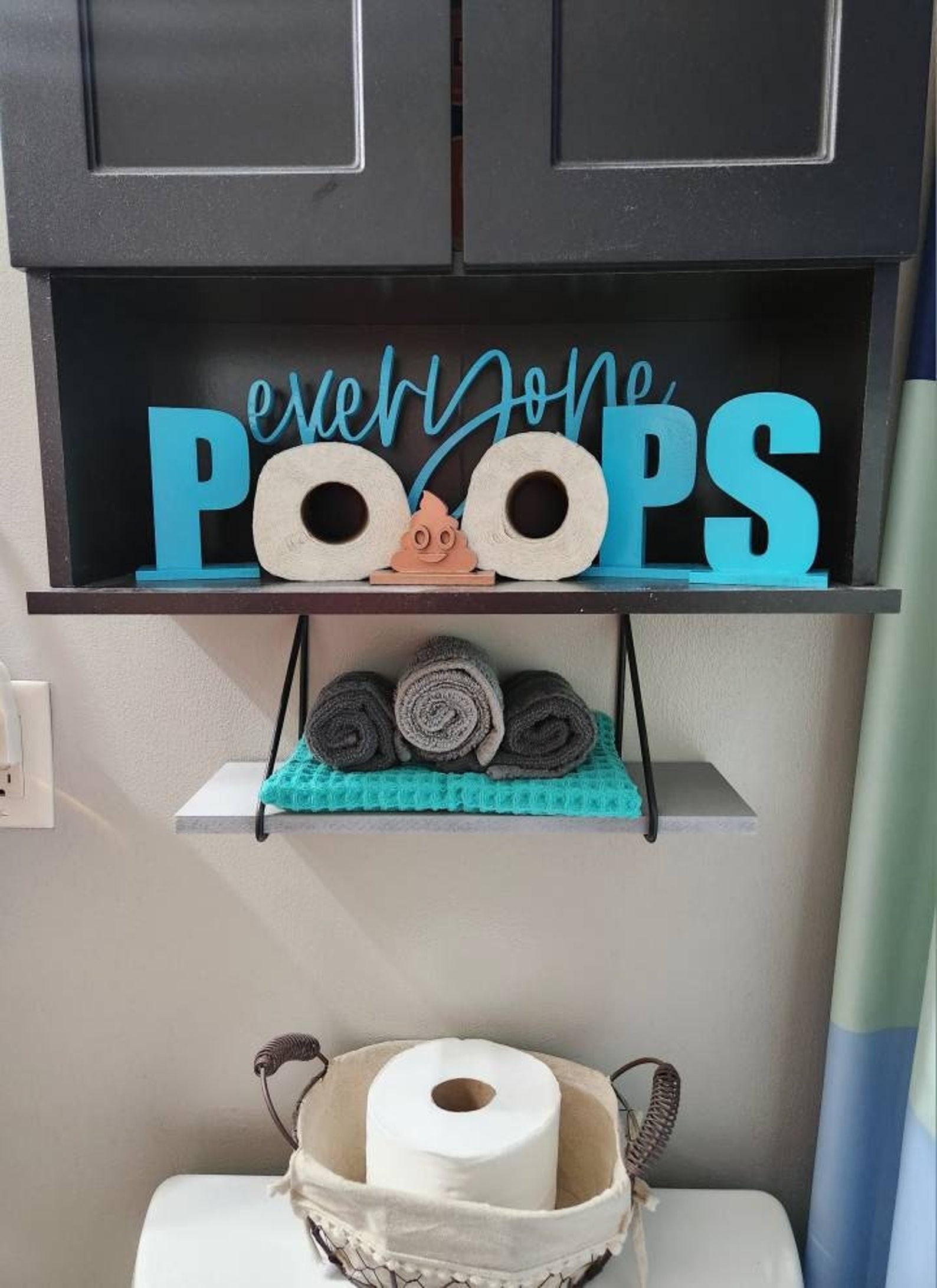 Funny Bathroom Sign Laser SVG Cut File // Everyone Poops // White ...