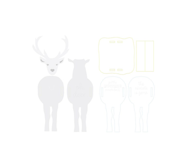 Remote Control Holder Laser SVG Cut File // Deer Buck - Etsy