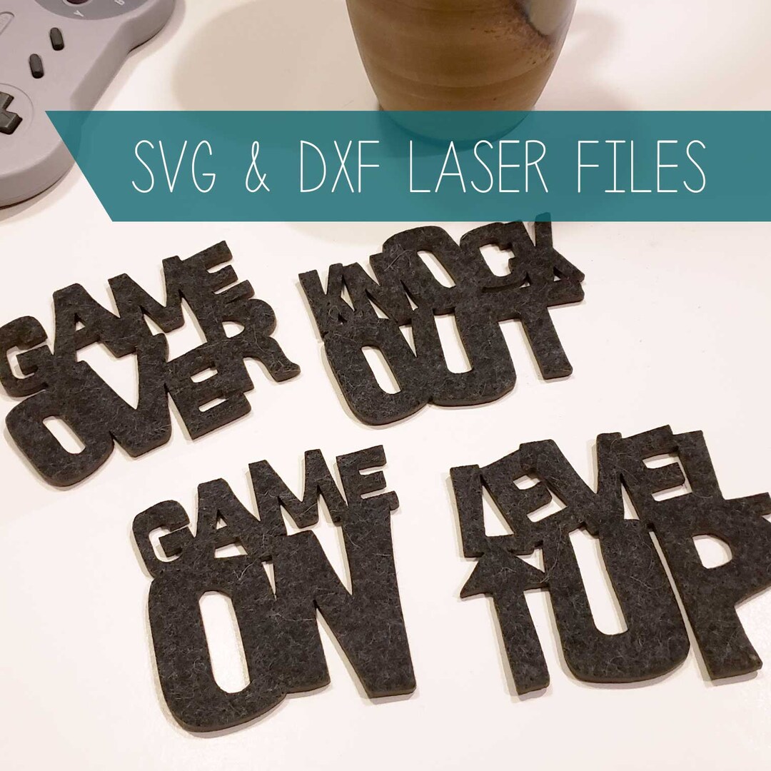 Video Gamer Coasters - Laser SVG Cut File // Easy DIY Gaming Boy Girl ...