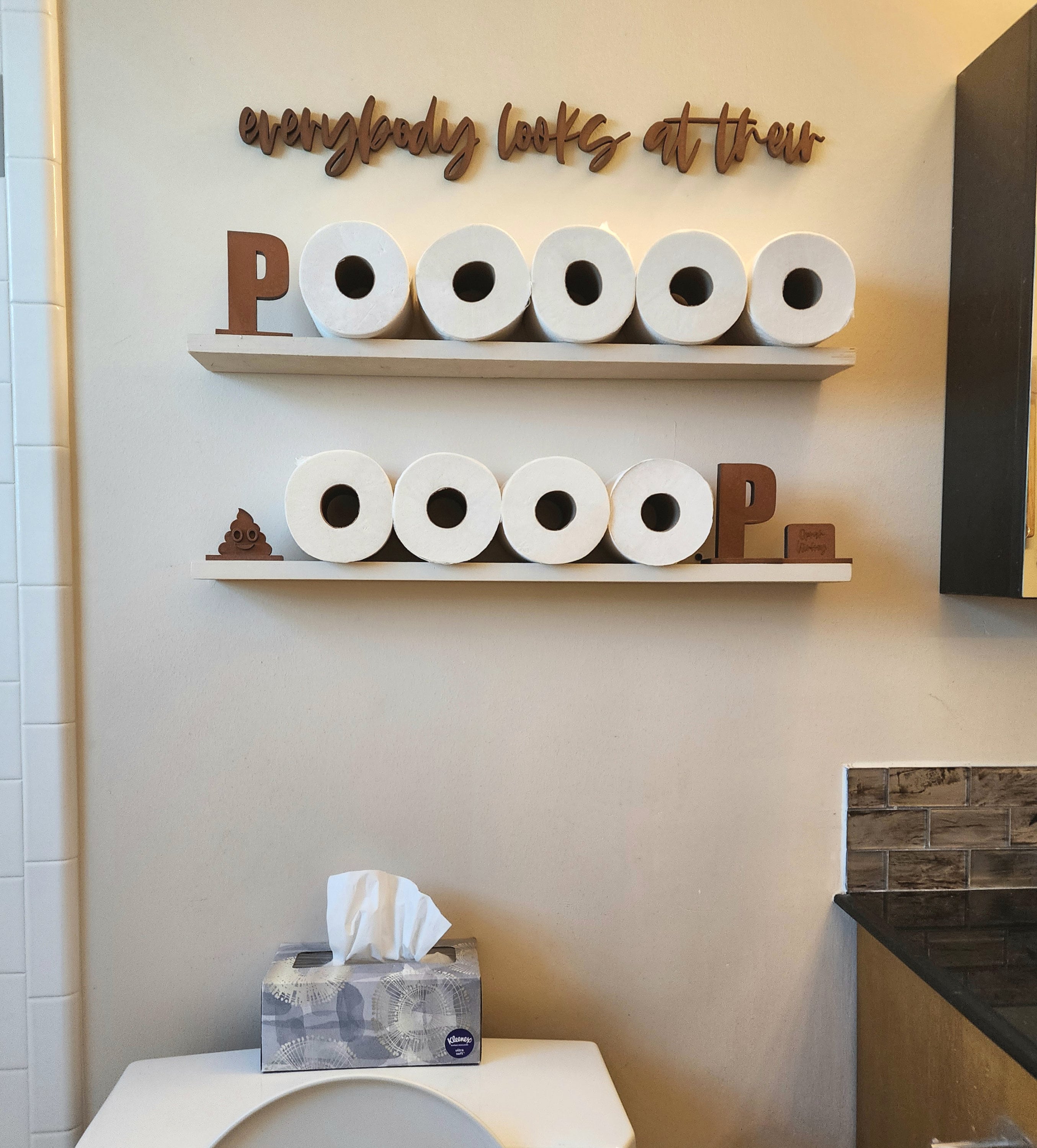 Everyone Looks at Their Poop Laser SVG File // Toilet Paper Holder ...