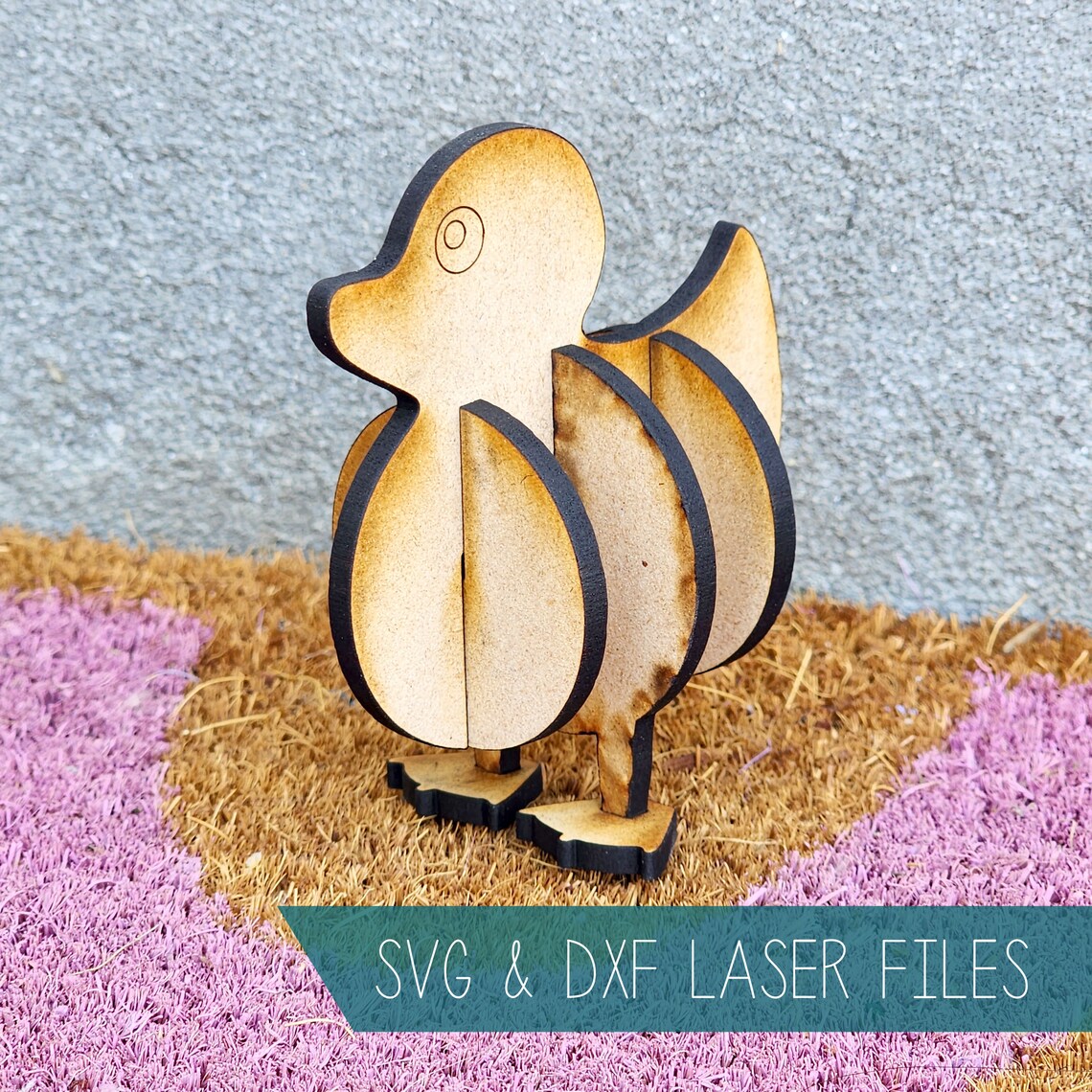 3D Rubber Ducky Pattern // Laser SVG DXF Cut File // Rubber Duck Silly ...