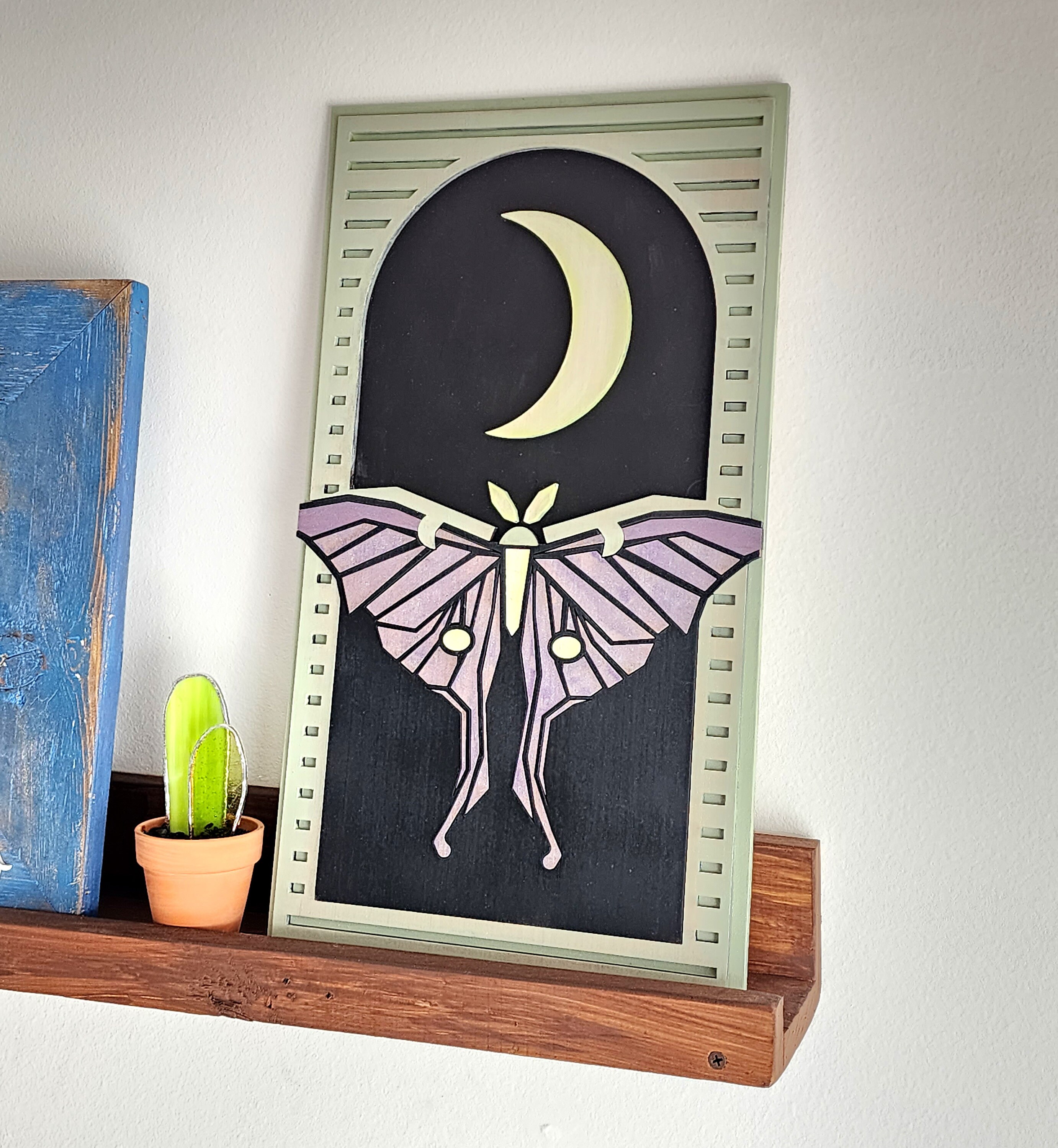 Moth Wall Decor Wood Sign Pattern // Laser SVG Cut File // - Etsy