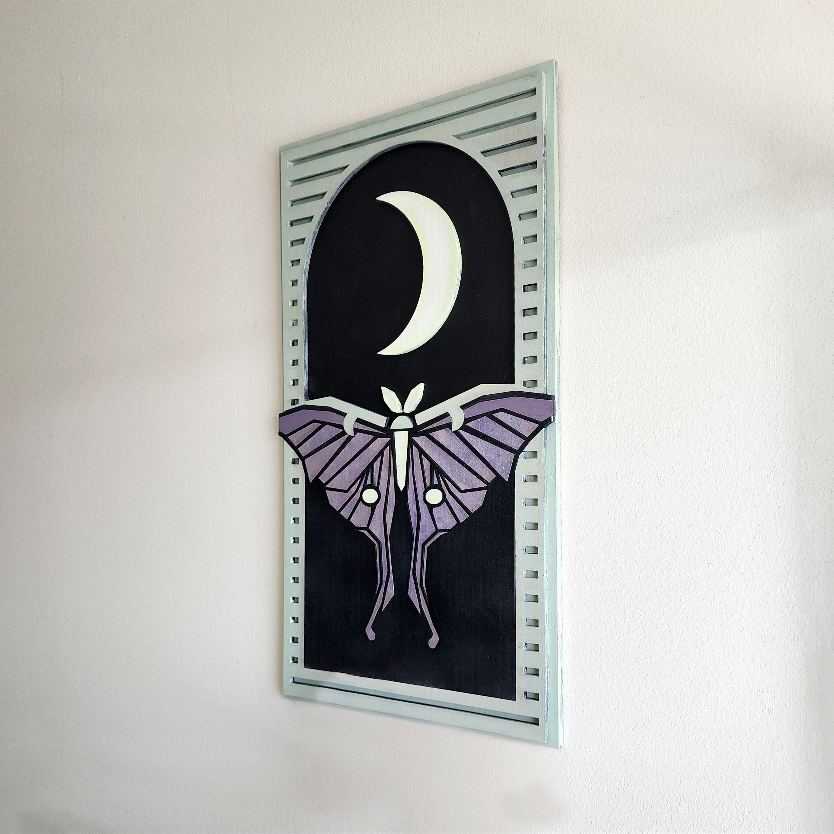 Moth Wall Decor Wood Sign Pattern // Laser SVG Cut File // - Etsy