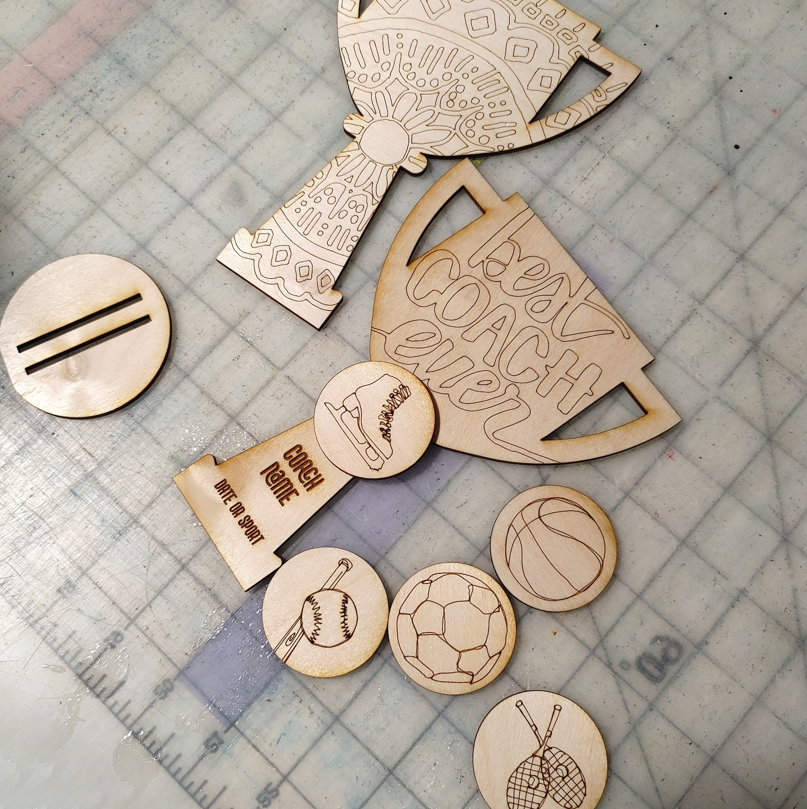 Laser SVG Cut File Soccer Coach Award // Sports Trophy // Coach Teacher ...