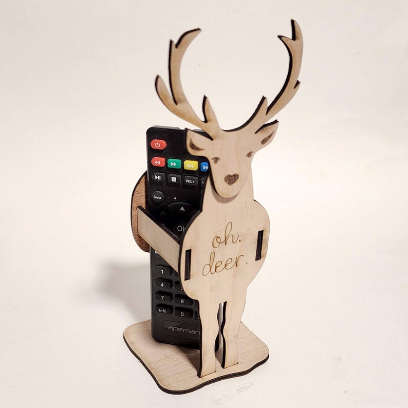 Remote Control Holder Laser SVG Cut File // Deer Buck - Etsy