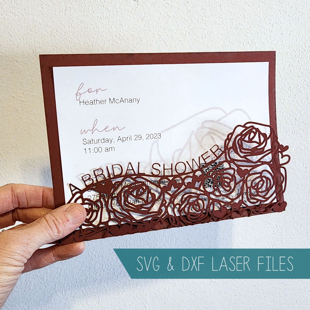 Floral Bridal Shower Invitations // Simple Intricate Wedding // Digital ...