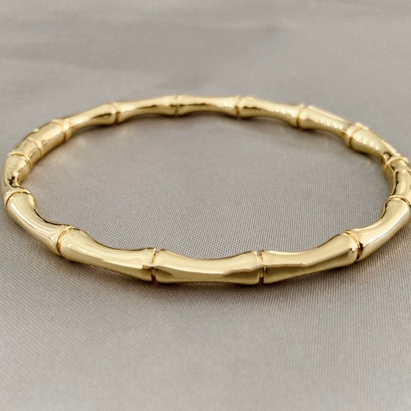 Bamboo Bangle Goldfilled - Etsy