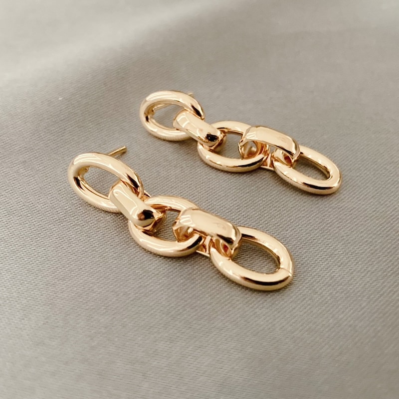 Chain Earrings - Etsy