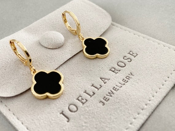 Black van cleef earrings store