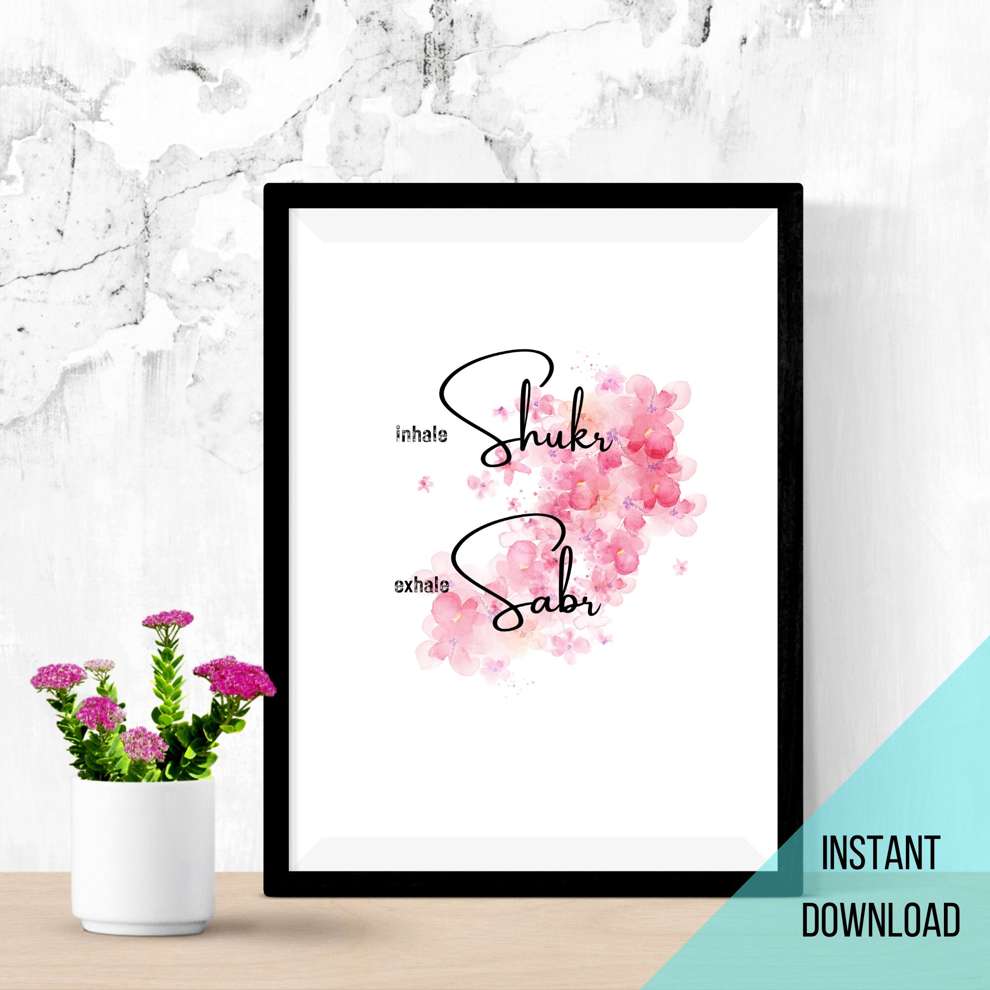 Inhale Shukr, Exhale Sabr - Punjabi Home Decor - Sikh Home Decor - Be ...