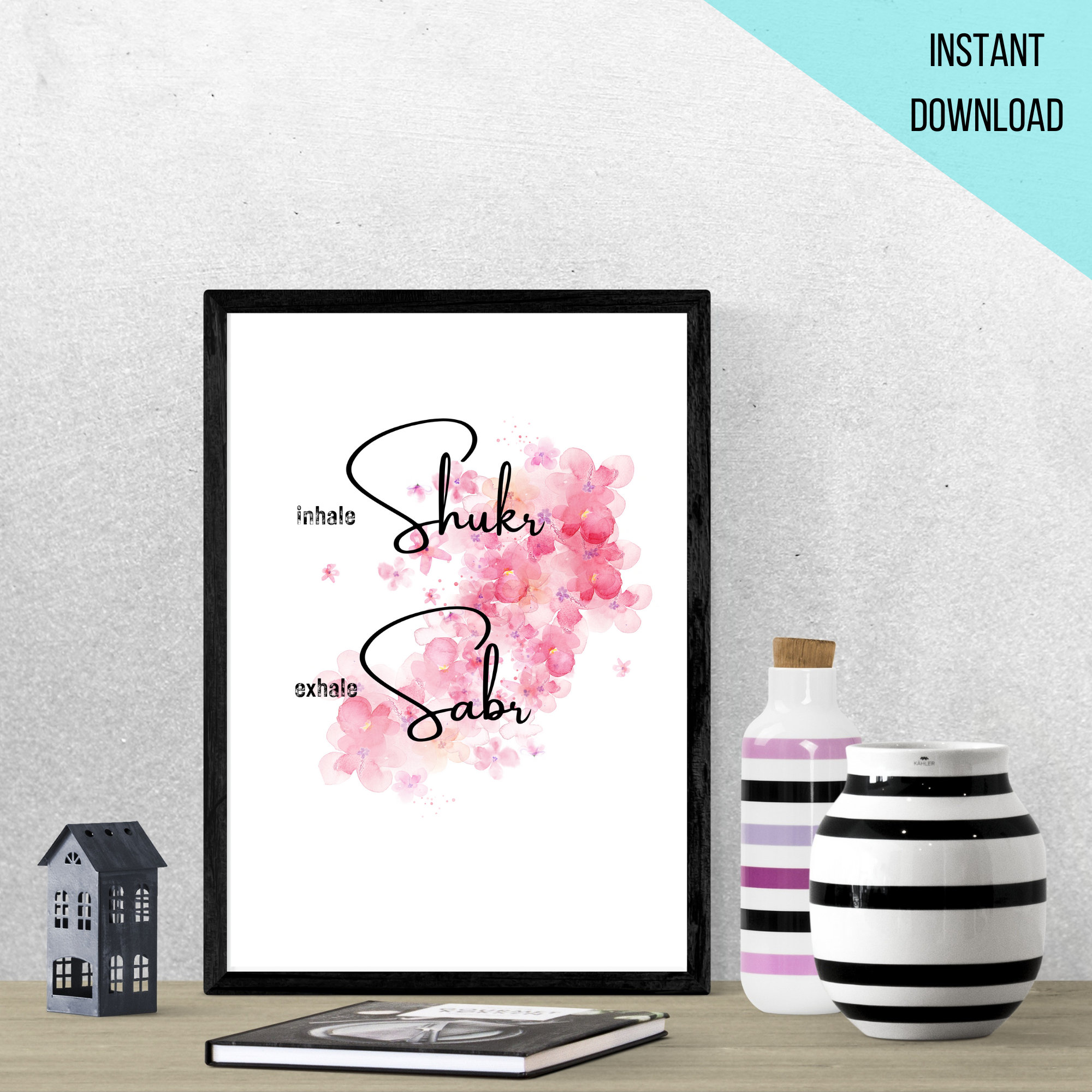 Inhale Shukr, Exhale Sabr - Punjabi Home Decor - Sikh Home Decor - Be ...