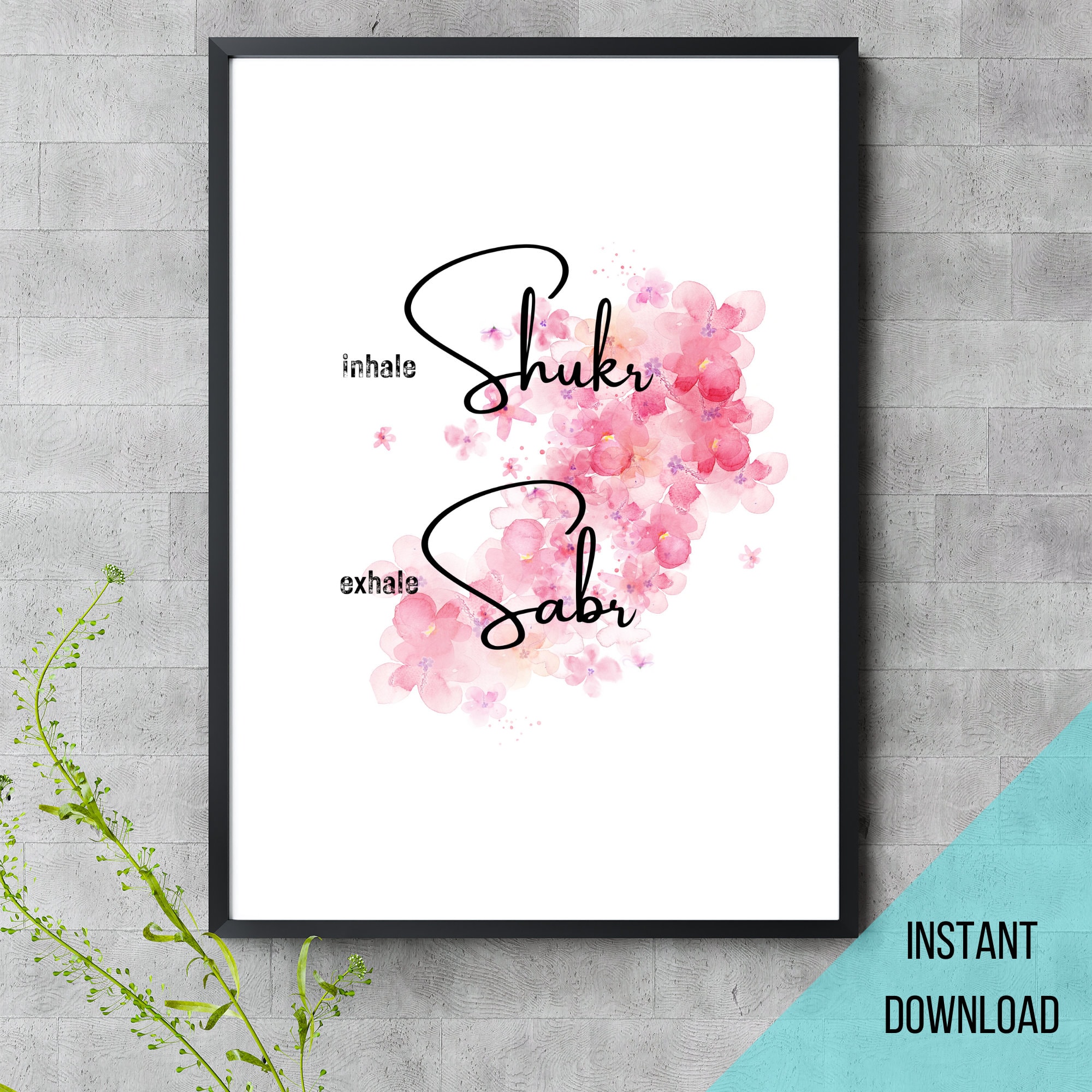 Inhale Shukr, Exhale Sabr - Punjabi Home Decor - Sikh Home Decor - Be ...