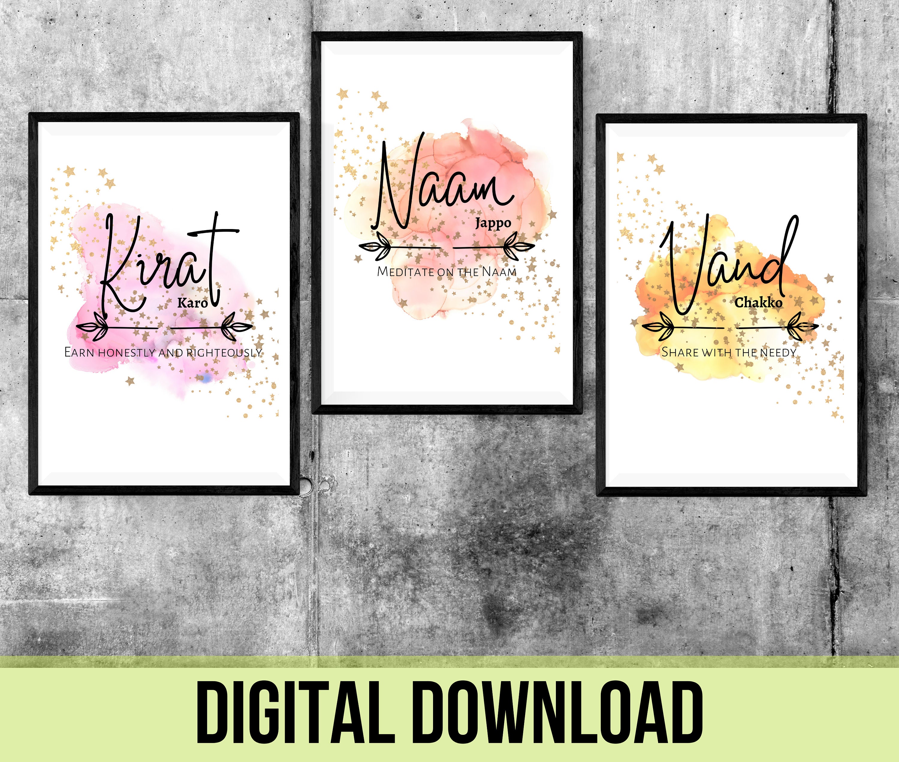 Three Pillars of Sikhism - Guru Nanak Dev Ji Golden Words - Sikh ...