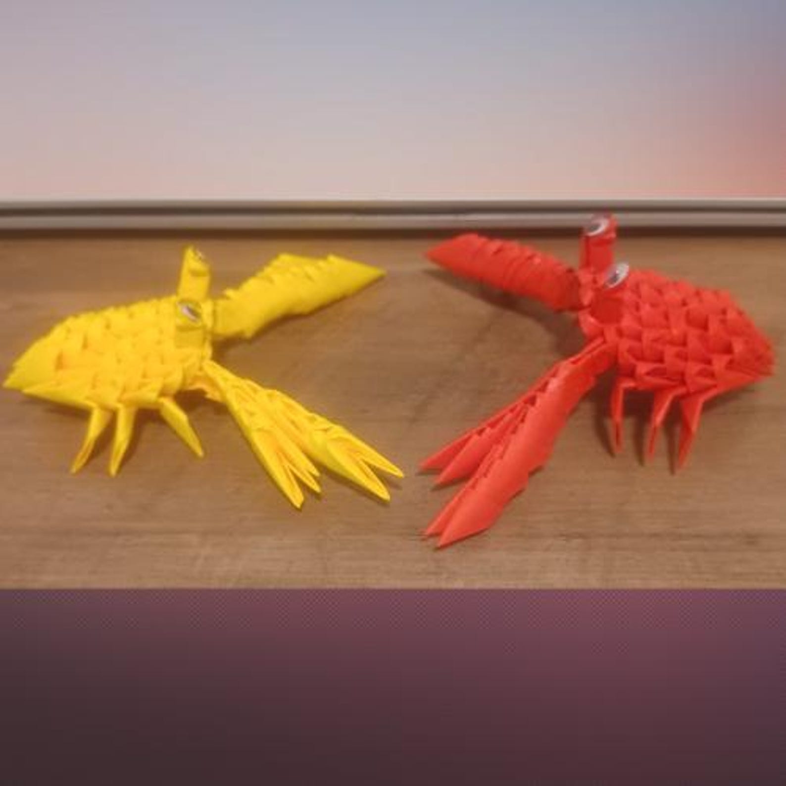 3D Origami Crabs, Pair of Crabs, Crabs - Etsy