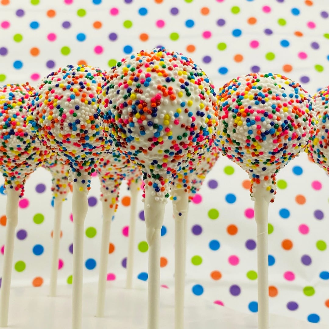 Rainbow Sprinkle Cake Pops - Etsy