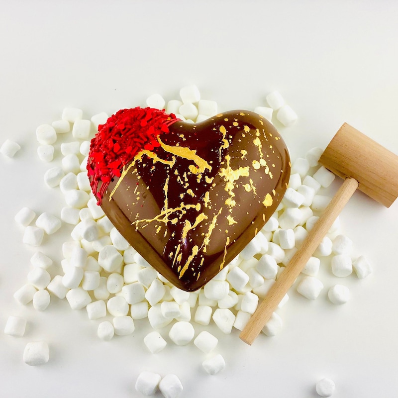 Chocolate Breakable Heart Etsy