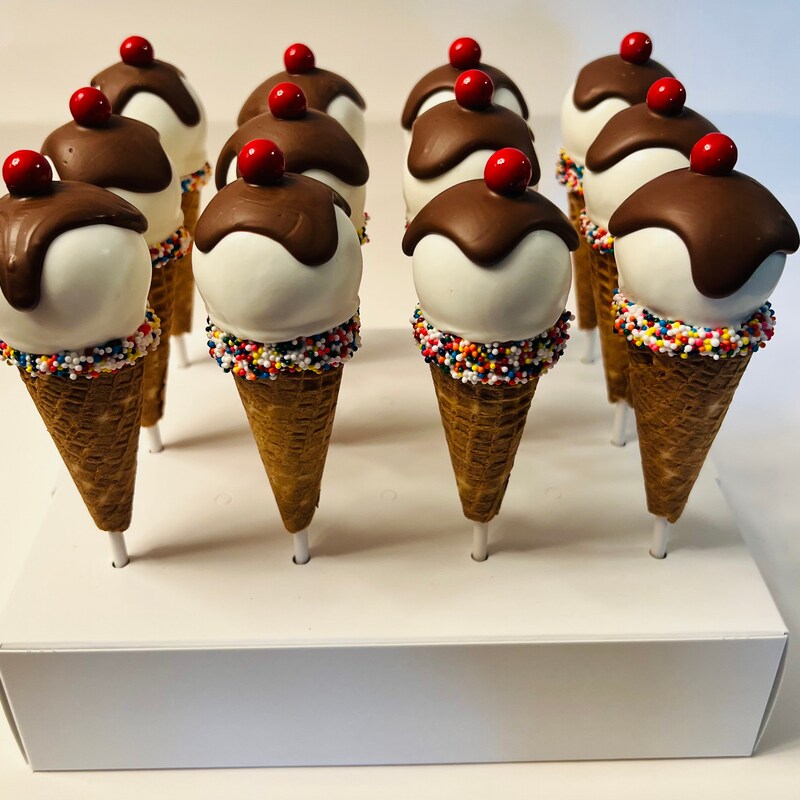 Ice Cream Cone Cake Pops - Etsy