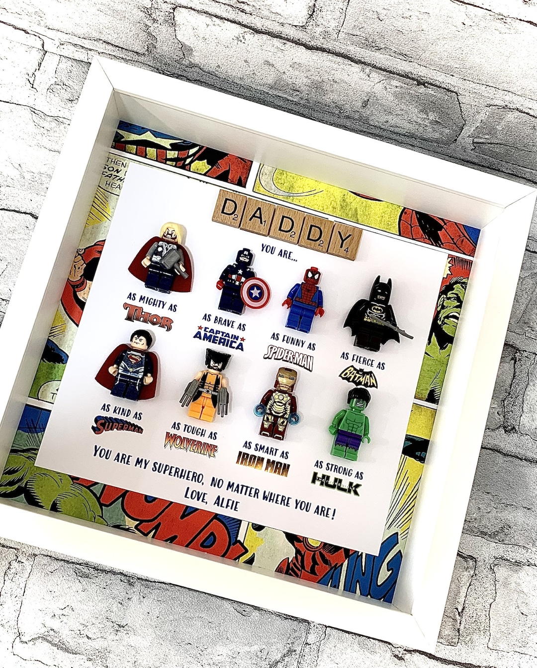 Superhero Prints Personalised Gifts for Daddy Christmas Gifts for Him ...
